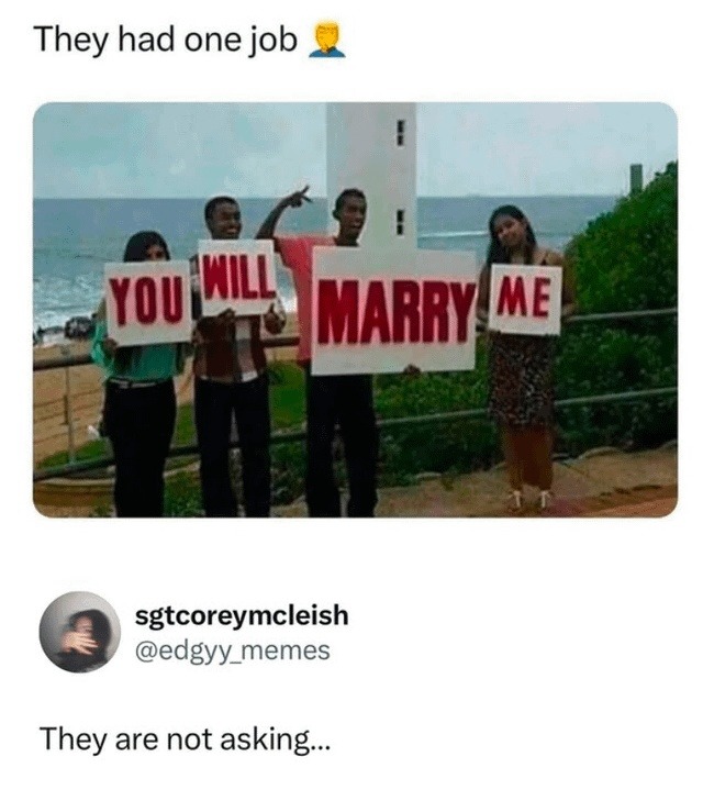 Wedding Proposal Meme Honestweddingadvice