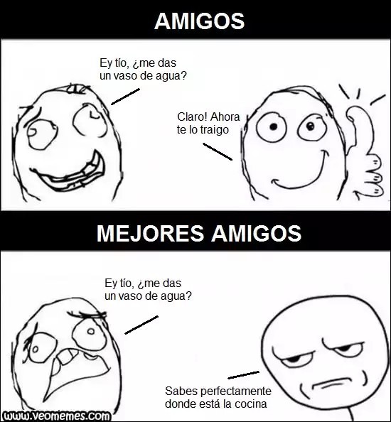 Amigos vs mejores amigos parte 2 - Meme subido por Dakiro :) Memedroid