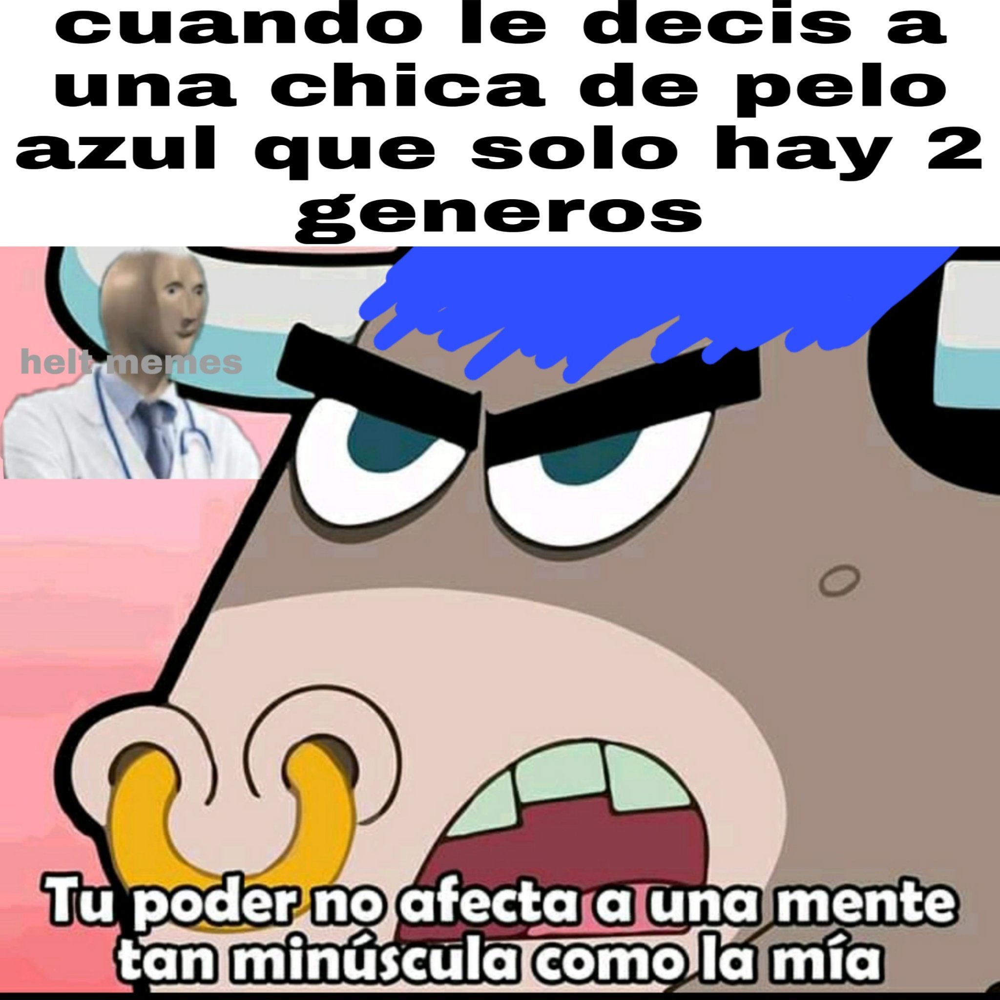 Pelo azul - Meme subido por Amdy :) Memedroid