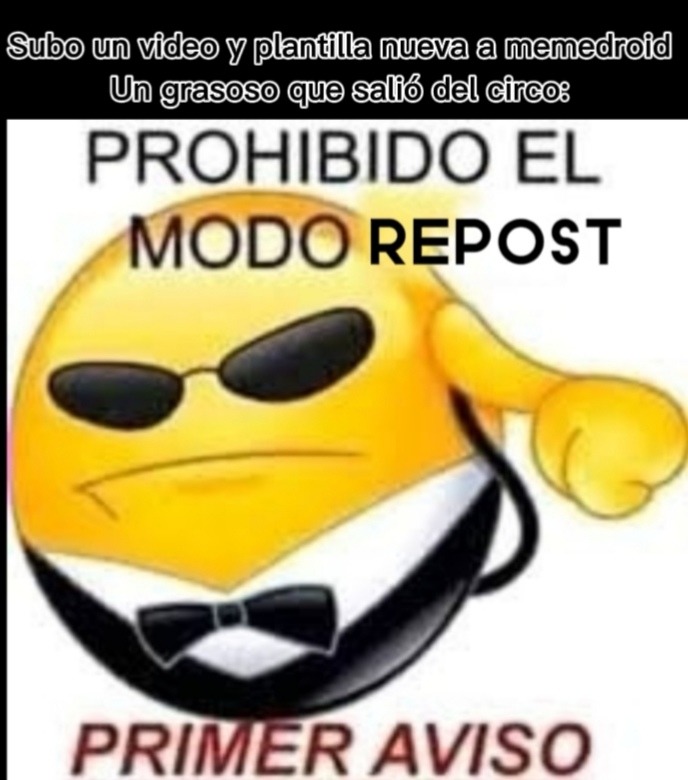 Prohibido el modo repost último aviso - Meme subido por Anti_feministas ...