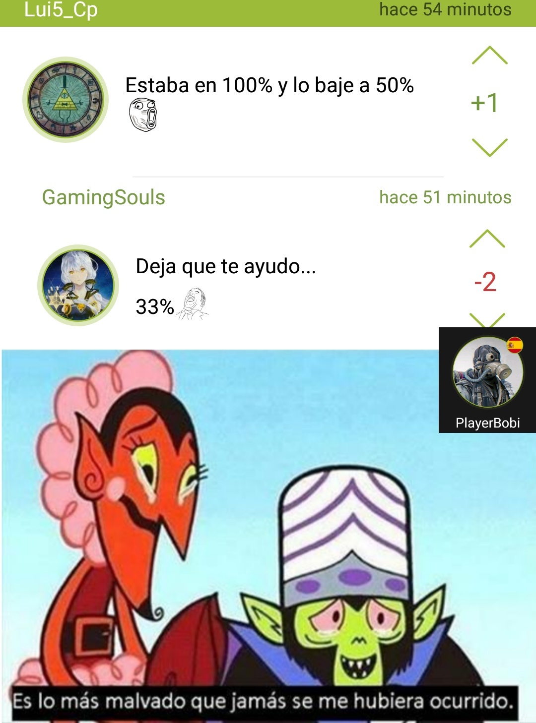 Título - Meme subido por PlayerBobi :) Memedroid