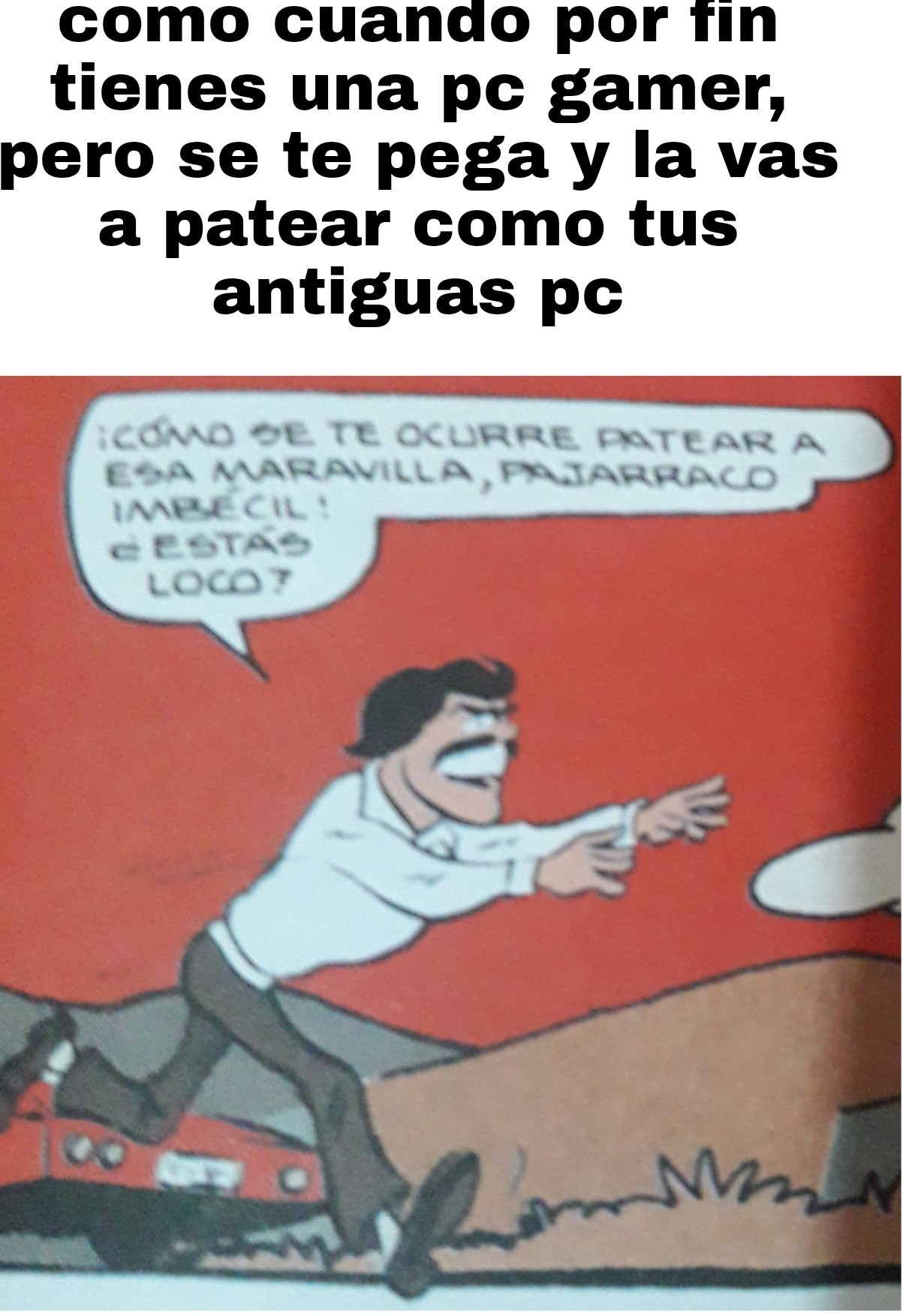como cuando estas leyendo un condorito y te sale la idea para un meme ...