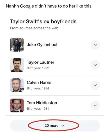 Taylor Swift Meme Boyfriends
