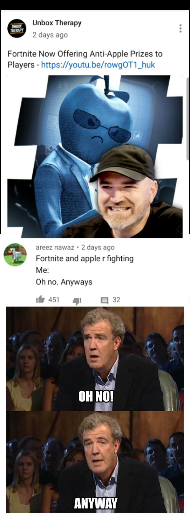Oh No Anyway Meme Template