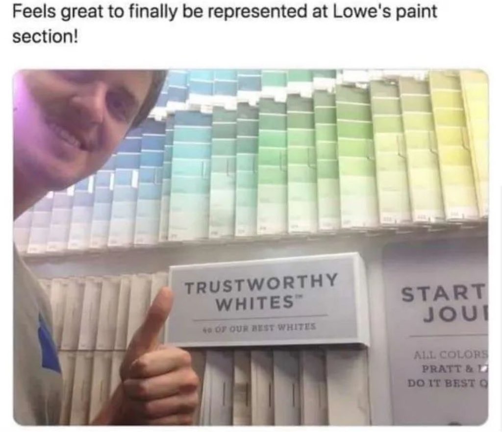 Maybe we should all identify as Lowe's paints - Meme by schizoidman ...