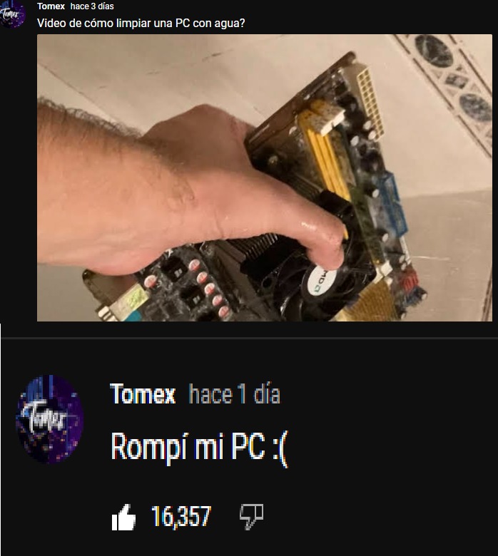 rompió su pc :( - Meme subido por JoacMan :) Memedroid