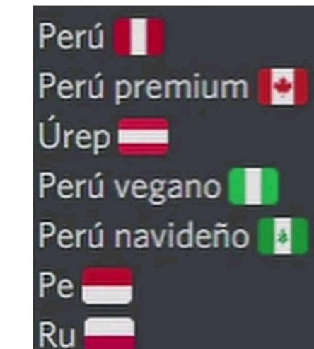Las versiones de peru - Meme subido por NapTroll :) Memedroid