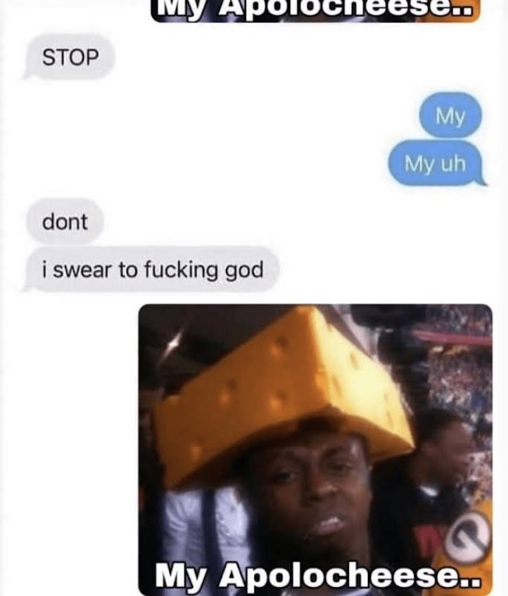 My apolocheese;) - Meme subido por Memezerror :) Memedroid