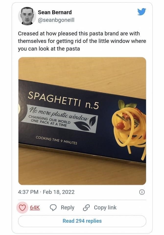 Then how can i tell its spaghetti and not a box filled with bees ...