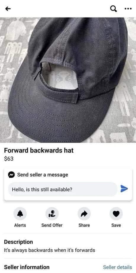Backwards Hat Meme