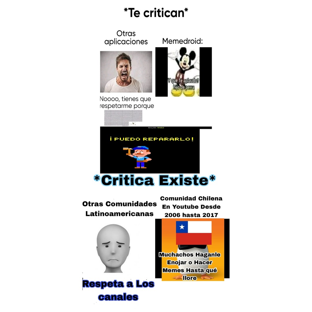 Por ejemplo Canales Chilenos esta corxea,huevito rey y choche007 - Meme ...