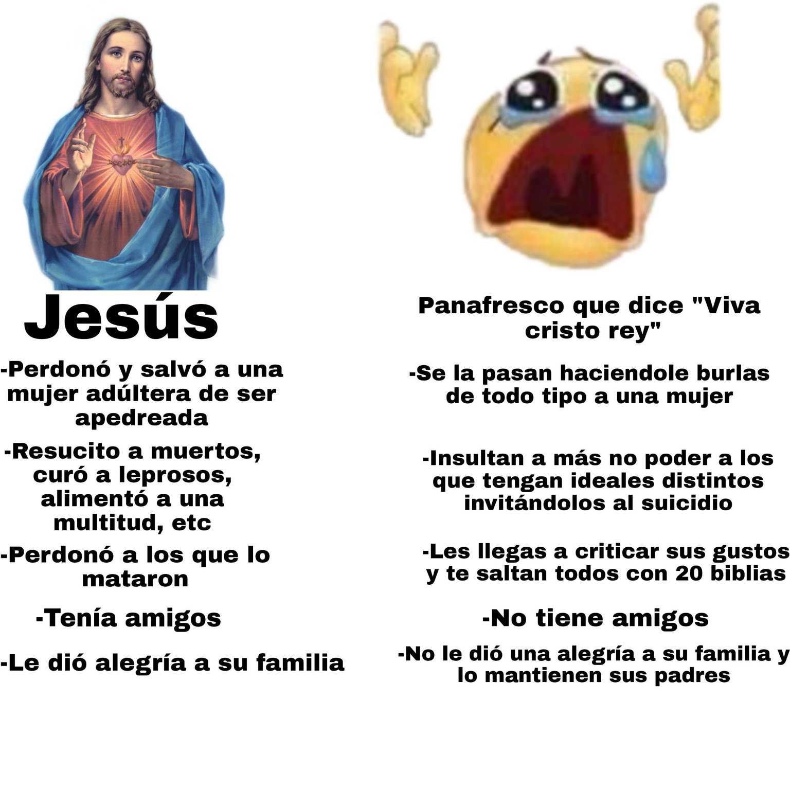 Los que dicen viva cristo rey ni van a misa - Meme by Autista_ :) Memedroid