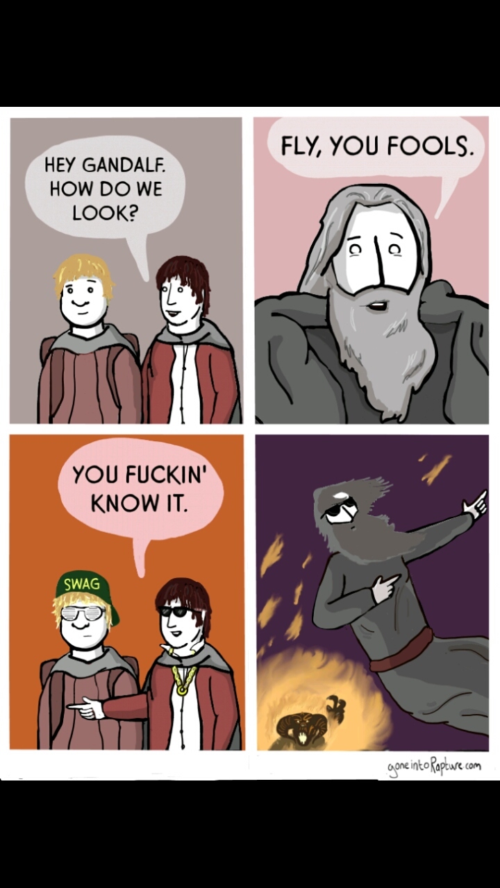 you fly too gandalf - Meme subido por Bluetooth :) Memedroid