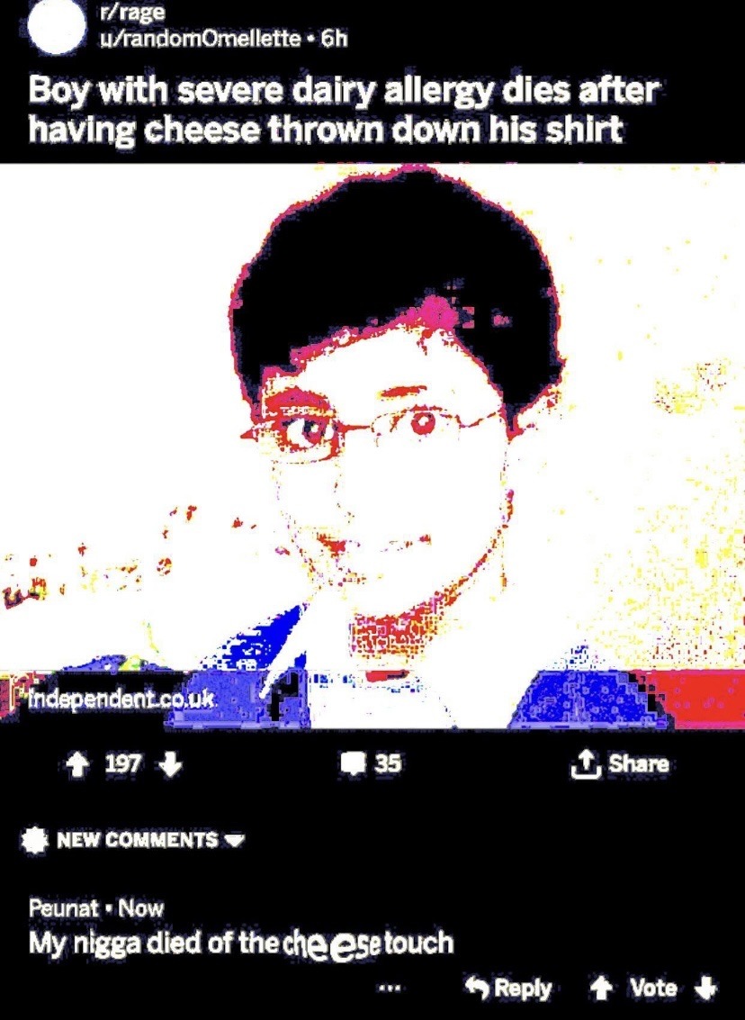 cheese touch death - Meme subido por modest_undue1 :) Memedroid