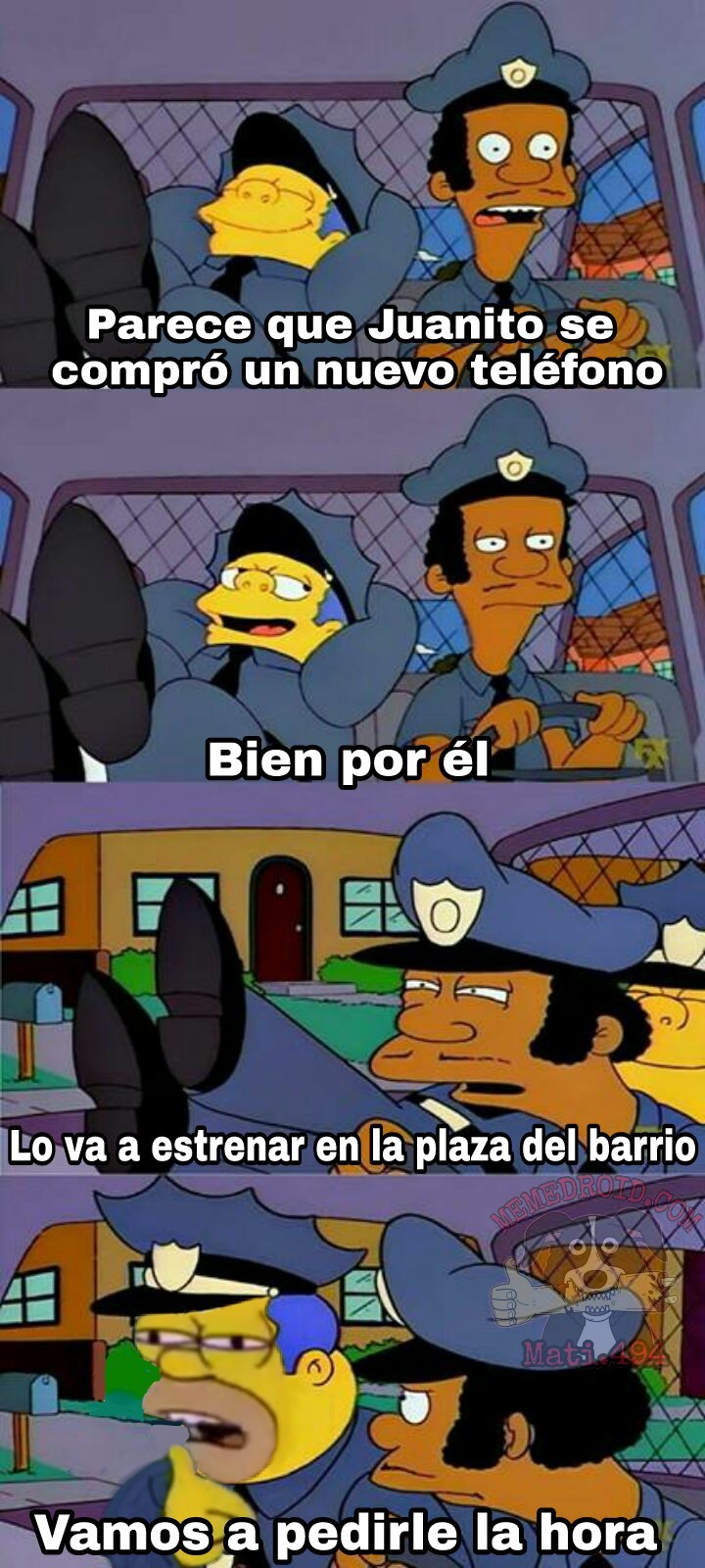 Homero delincuente xD - Meme subido por Mati.494 :) Memedroid