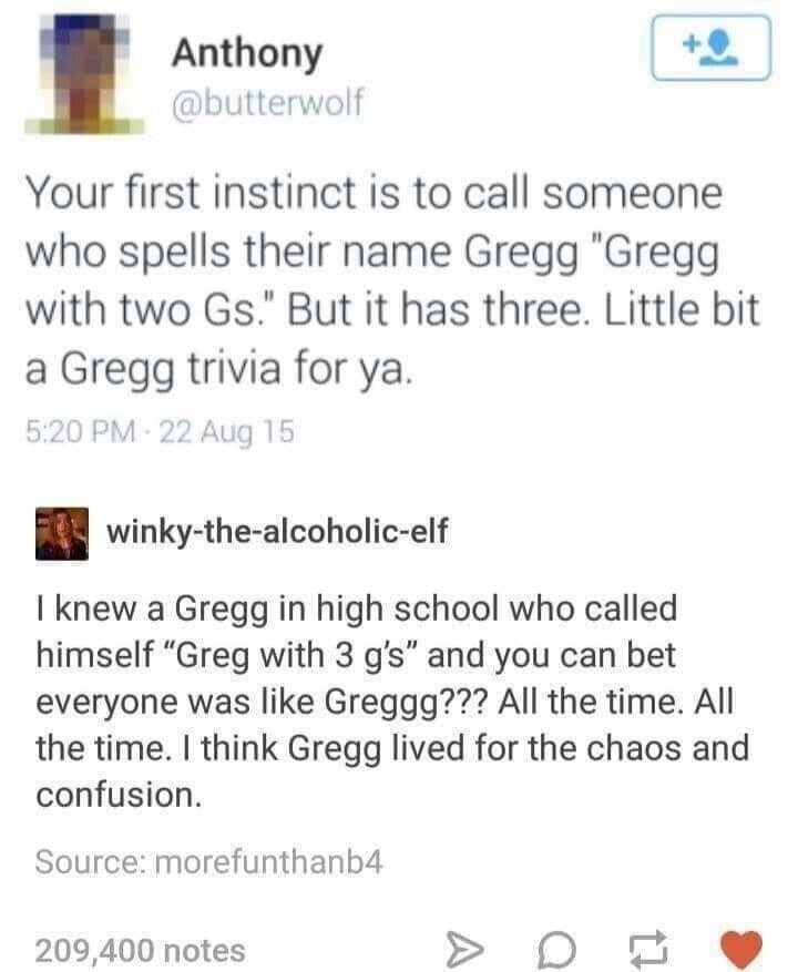Gregg T Memes