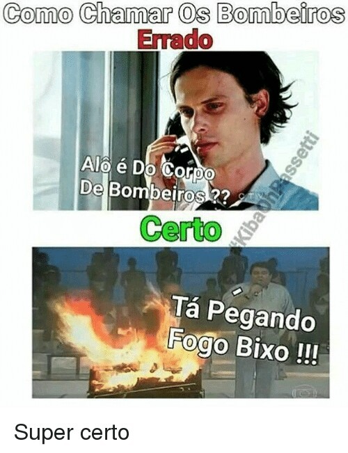 Memes Bombeiro Incendio