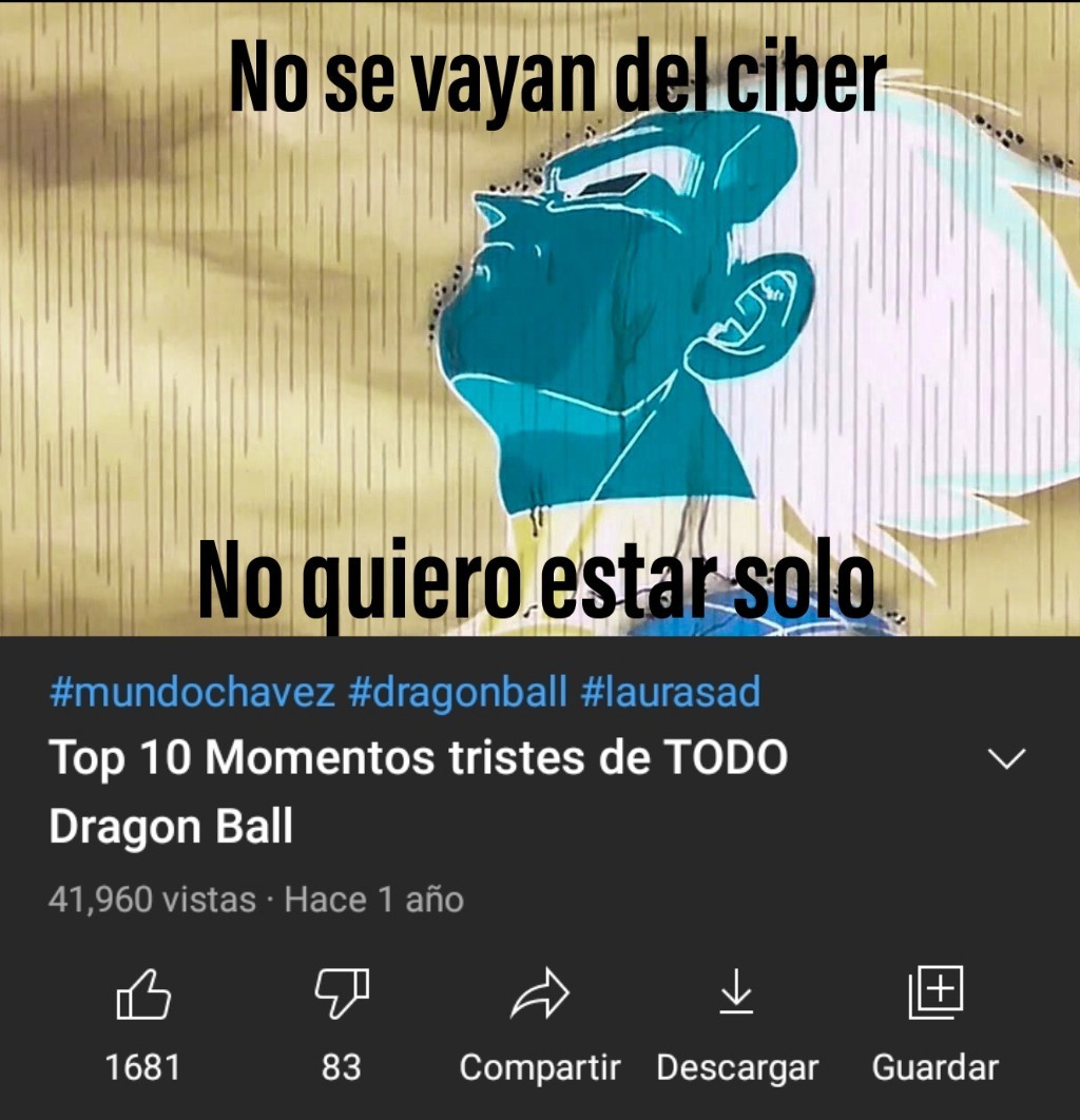 No sé vayan del ciber no quiero estar solo :'( - Meme subido por Ninja ...
