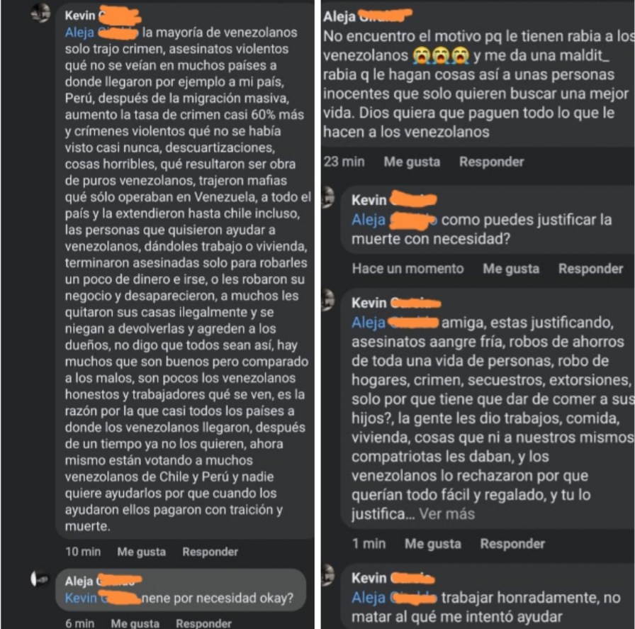 Este es una captura de mi novio sobre una chica en Facebook defendiendo ...