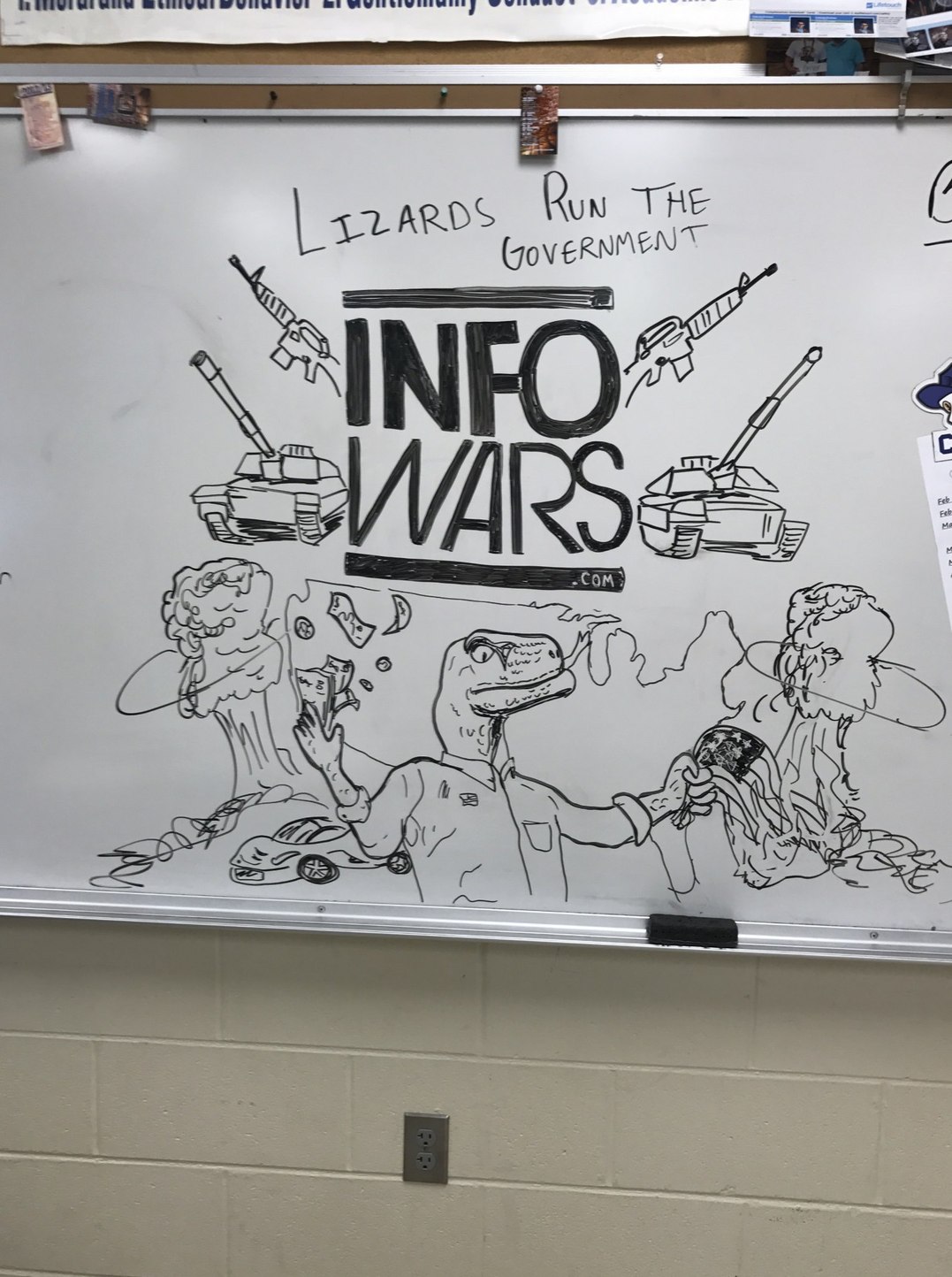 My libtard professor is going to go ape shit when he walks into class ...