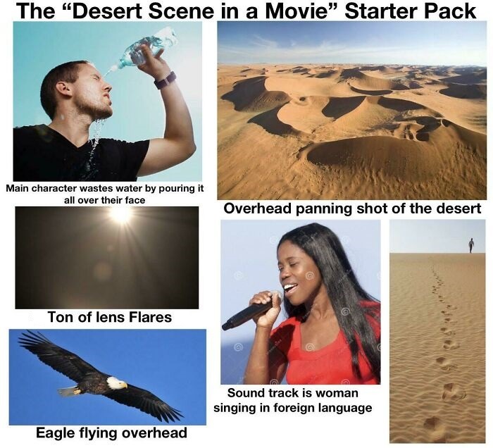"Desert Scene in a Movie" Starter Pack - Meme by schizoidman :) Memedroid