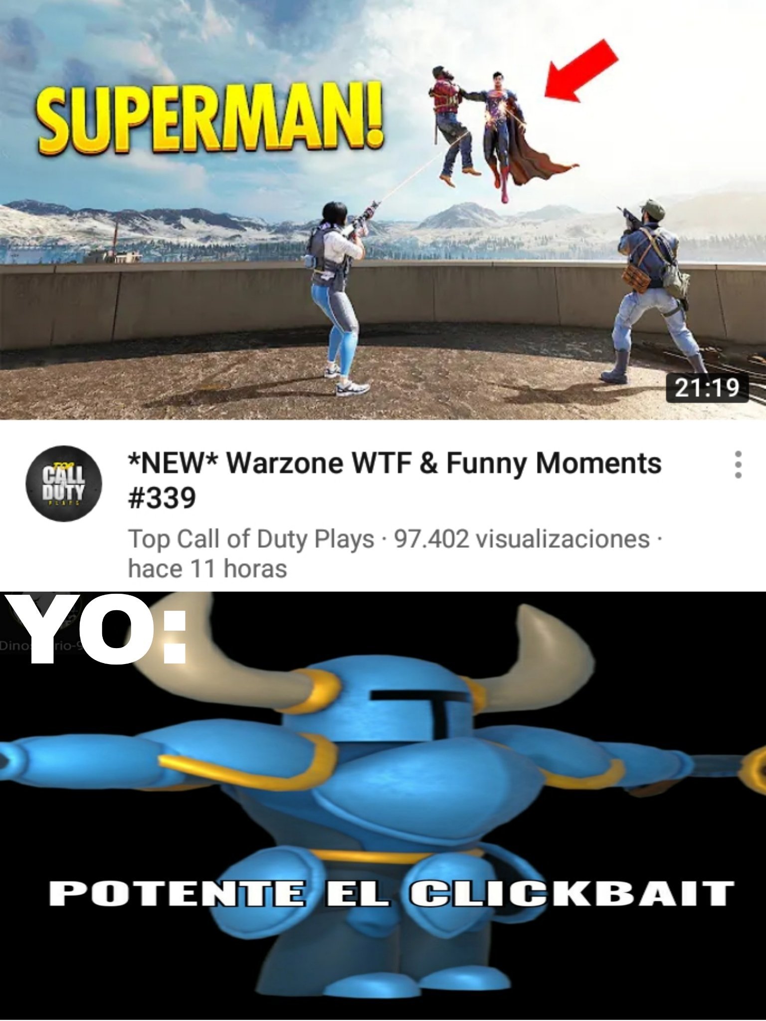 La mayoría de las miniaturas de ese canal son puro clickbait - Meme ...