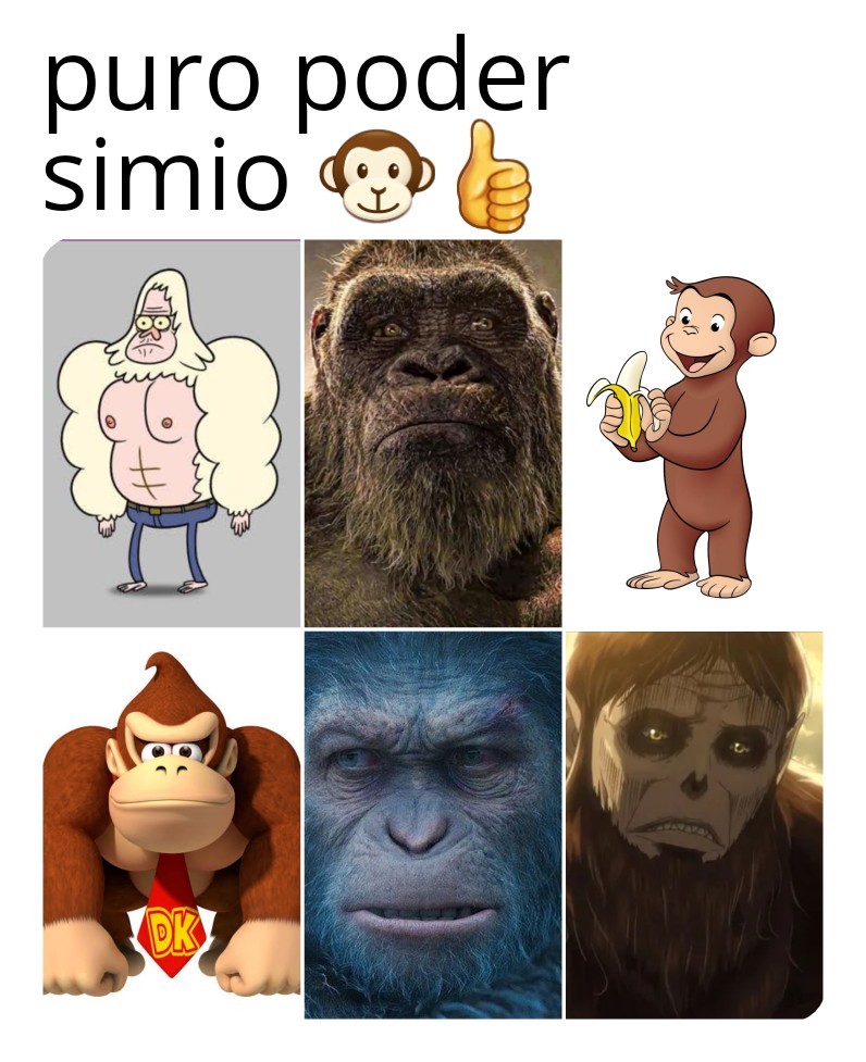 Los simios son muy populares - Meme subido por Leonardoki :) Memedroid