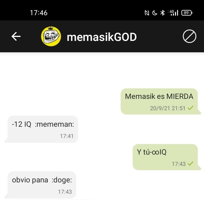 memasik admitiendo q tiene -∞IQ - Meme subido por 2IQ :) Memedroid