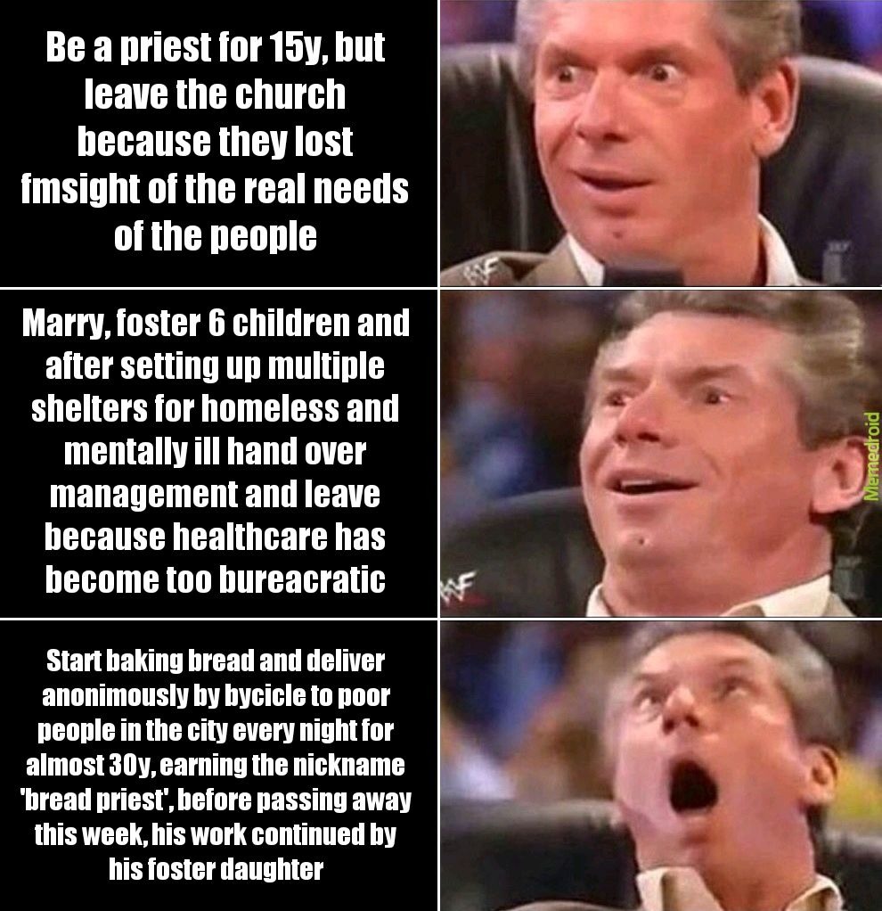 R.I.P. Father Poels, known as 'the bread priest' in the city I lived in ...