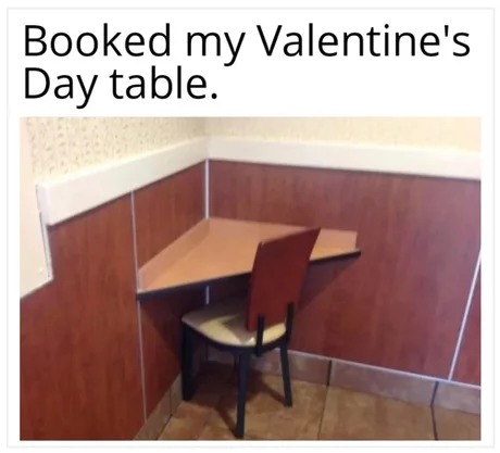 Booked my Valentine's day table meme - Meme by tunesrae :) Memedroid