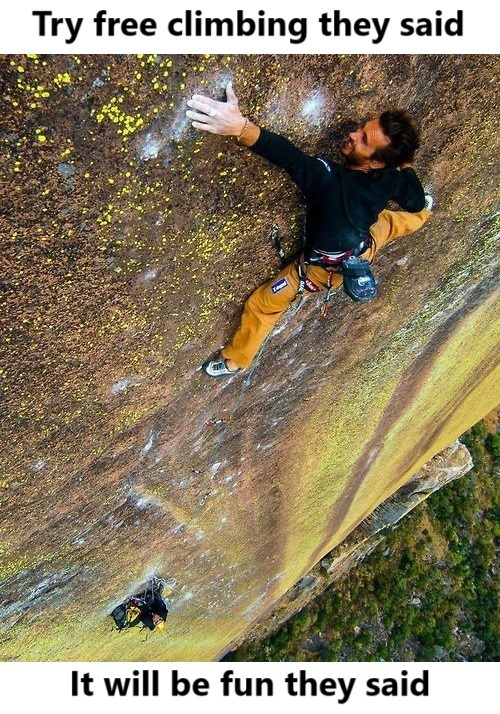 Rock Climb Meme 110 Climbing Memes Ideas | Climbing, Bouldering, Rock