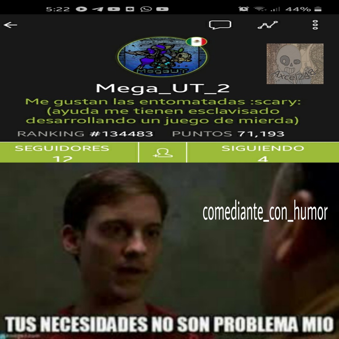 Contexto comediante esta desarrollando un juego - Meme subido por ...