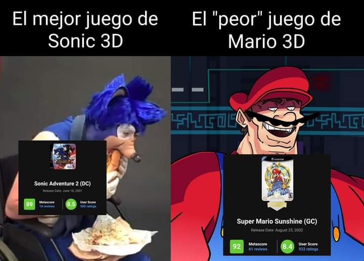Ahora van a venir los fanboys de sonic :'( - Meme subido por Crisorrex ...