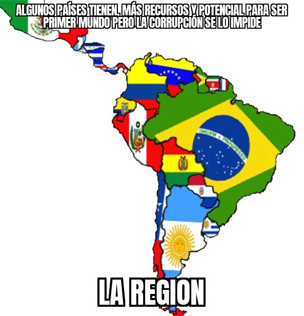 Pensaba poner continente, pero me di cuenta quee es una región. - Meme ...