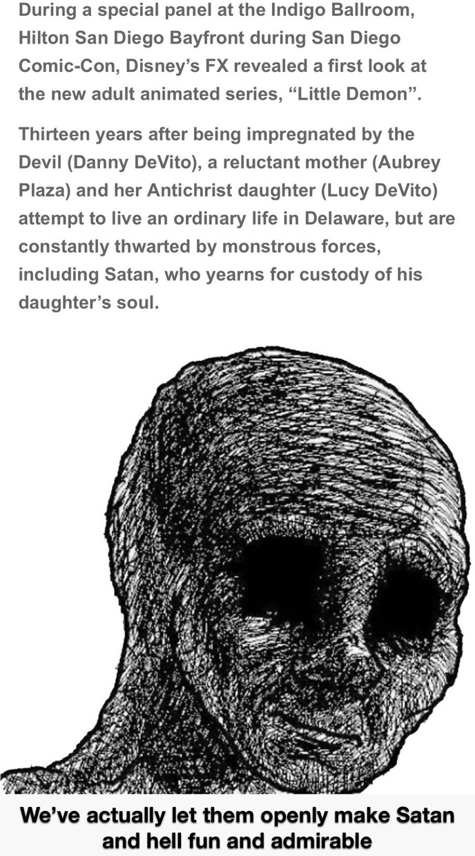 demon worship will be encouraged this time next year I guarantee it ...